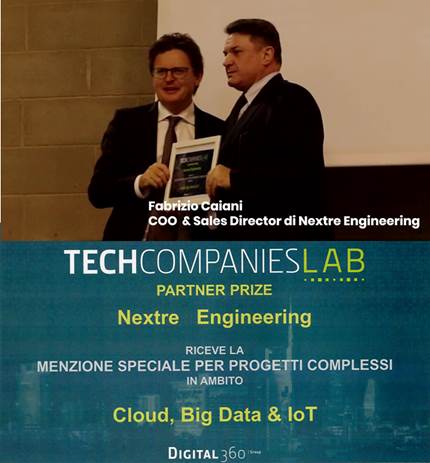 Nextre Engineering premiata al Tech Companies Lab 2018 - Nextre Engineering